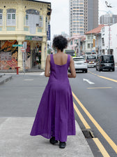 One Piece Purple Long Summer Dress For Women|Begonia|Suta