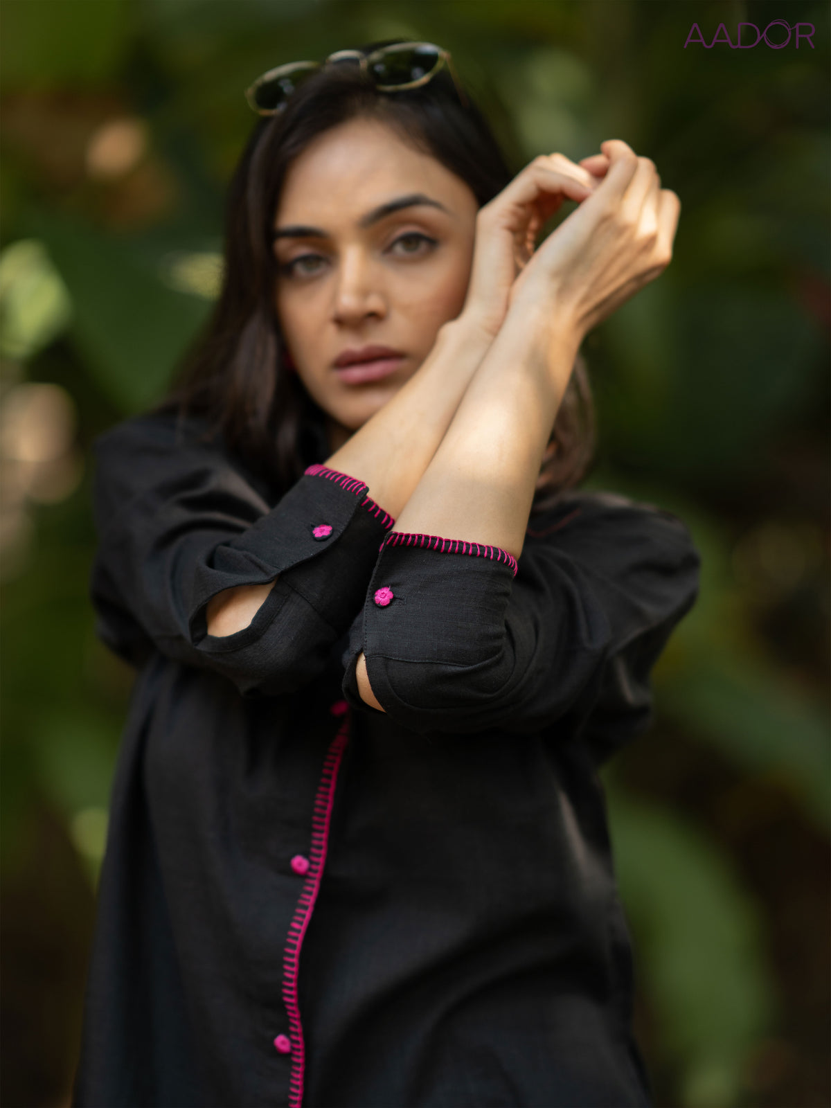 Western Cotton Black Co-Ord Set For Women|Twilight Touch|Suta