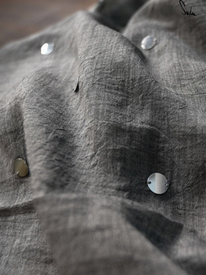 Cotton Grey Sequin Saree For Party Wear|Gloomy Star|Suta