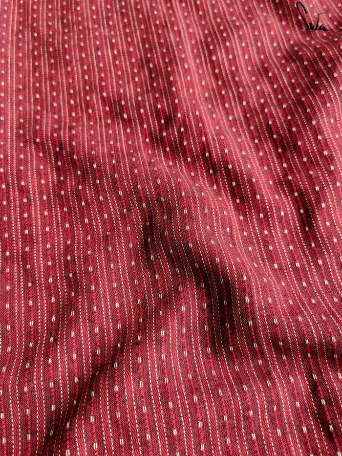 Full Sleeve Cotton Maroon Kurta For Men|Jalta Suraj|Suta