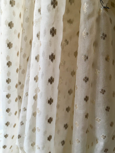 Blended Polycotton Traditional White Silk Saree|Paakh|Suta