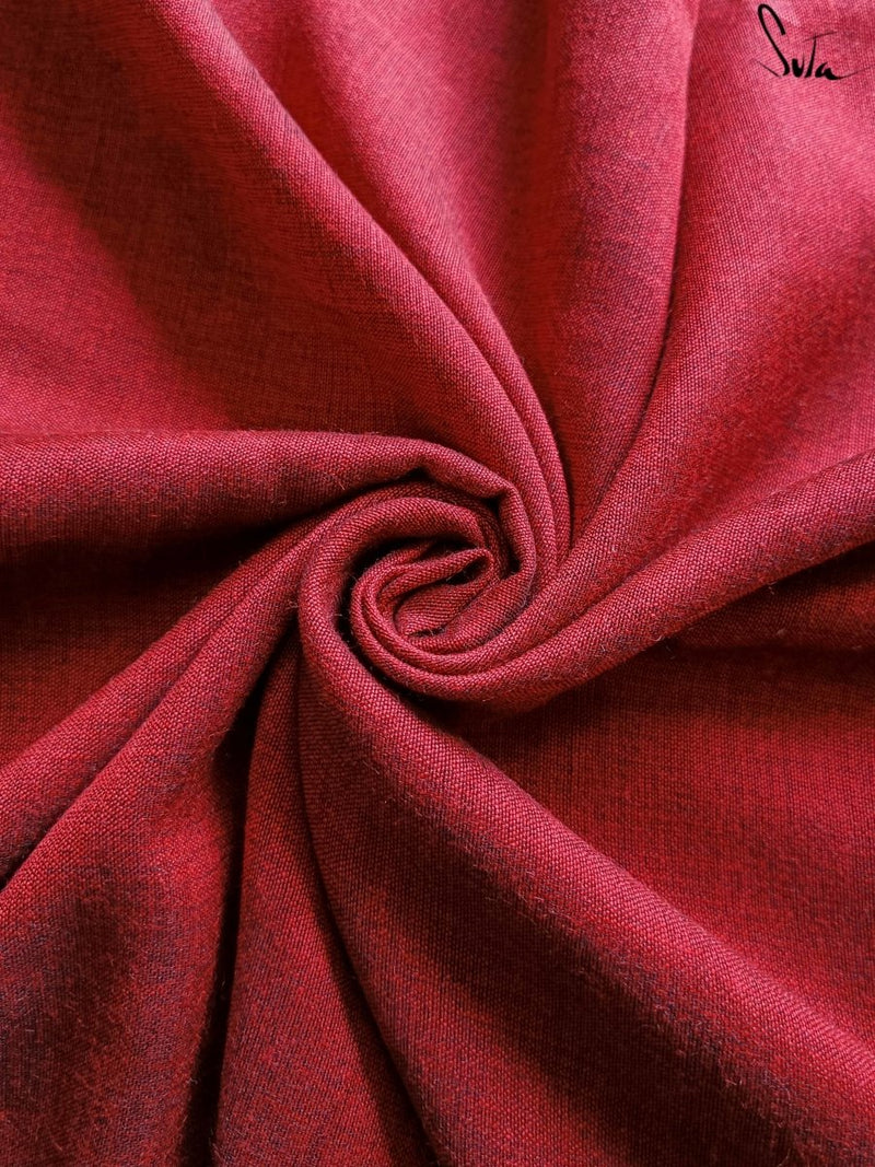 Cotton Acrylic Red And Blue Saree|Sindhoori Nadiya|Suta
