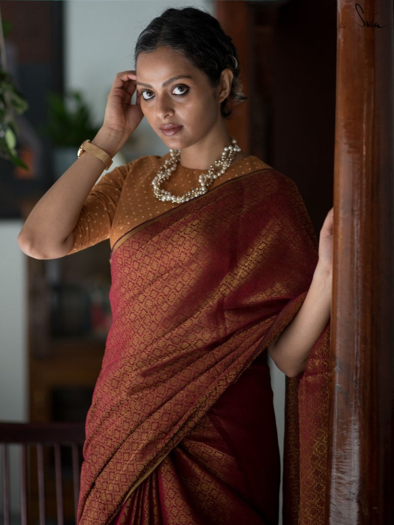 Handloom Cotton Zari Saree With Tassels|Vaidehi Sehmat||Suta