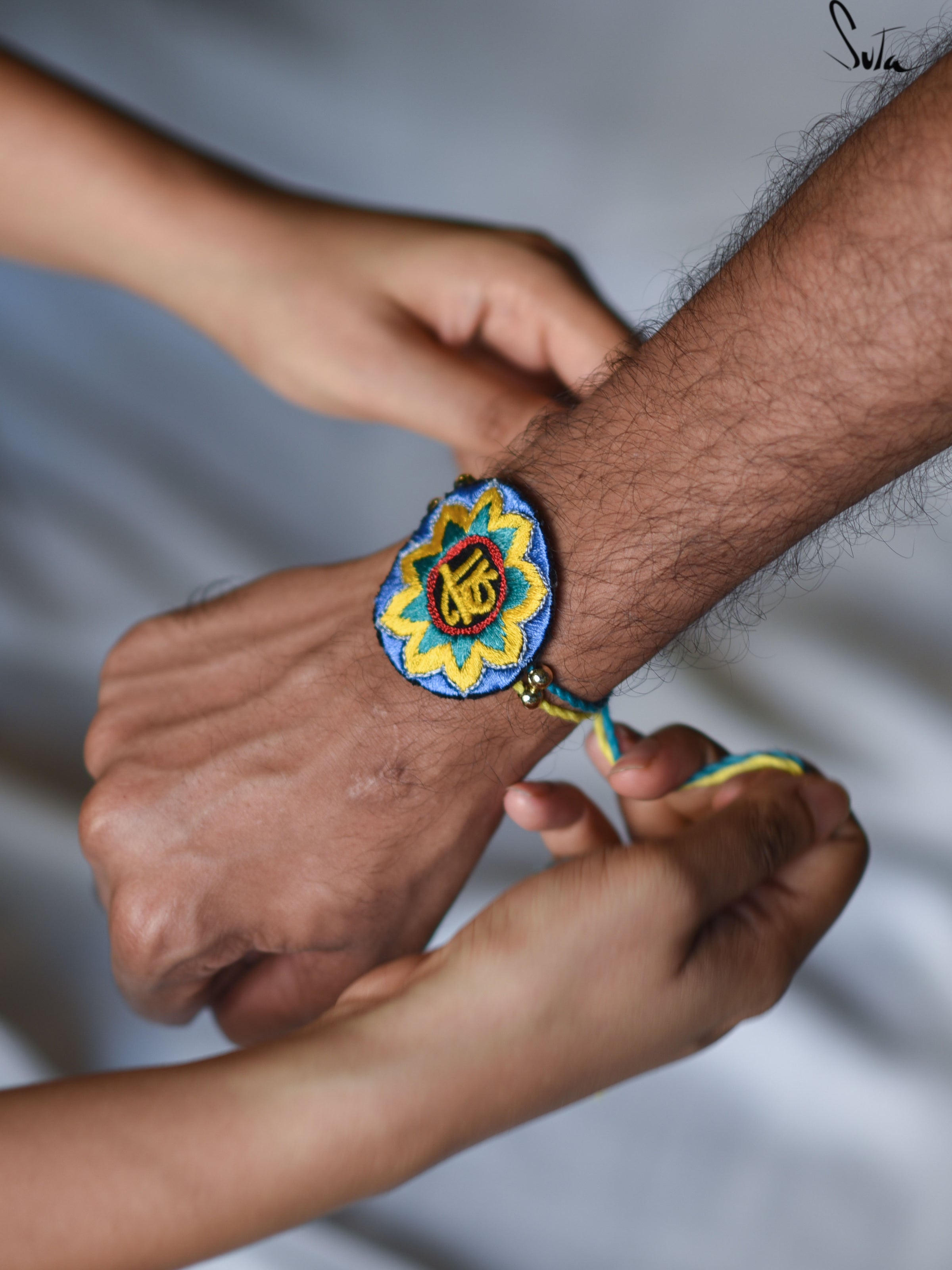 Handmade Embroidery Designer Bro Rakhi|Sharariti Bro|Suta