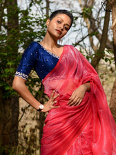 Blue Viscose Blend Blouse|Aasmani ki Parchaai|Suta