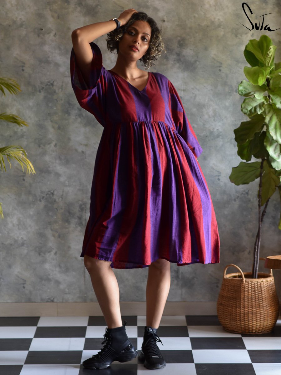 Short One Piece Cotton Multicolour Dress|Balma Bechare|Suta